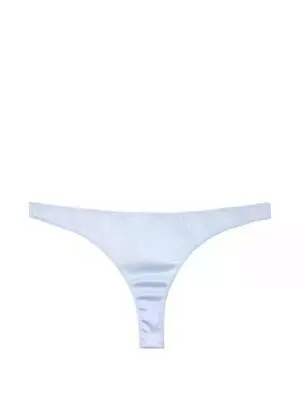 FLEUR DU MAL Luxe Thong - Blue