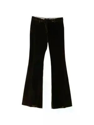 Etro Velvet Flared Trousers - Green