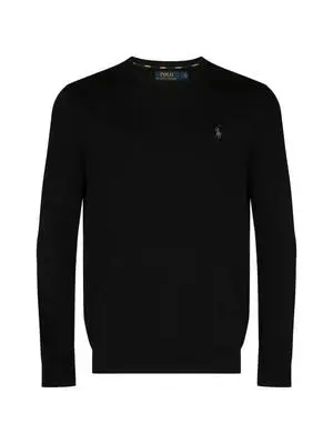Polo Ralph Lauren Pony-motif Crew-neck Sweater - Black