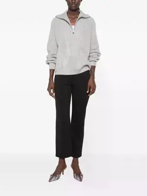 Malo Ribbed-knit Half-zip Sweater