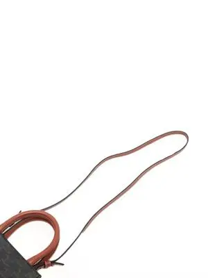 Celine 2010-2026 Mini Triomphe Coated Canvas Vertical Cabas Satchel - Brown
