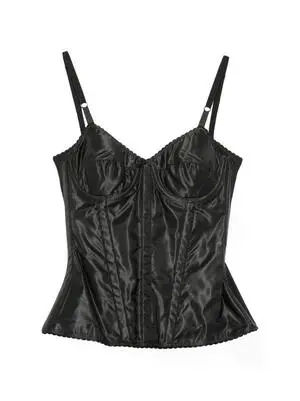 Dolce & Gabbana 2000s Corset Sleeveless Top - Black