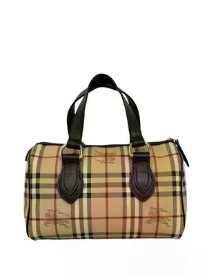 Burberry 2000-2017 Haymarket Check Boston Bag - Neutrals