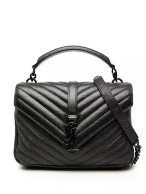 Saint Laurent Monogram College Bag - Black