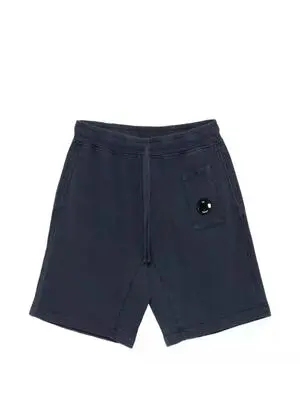C.P. COMPANY Logo-patch Drawstring Shorts - Blue