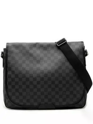 LOUIS VUITTON 2008 Damier Graphite District Mm Crossbody Bag - Black