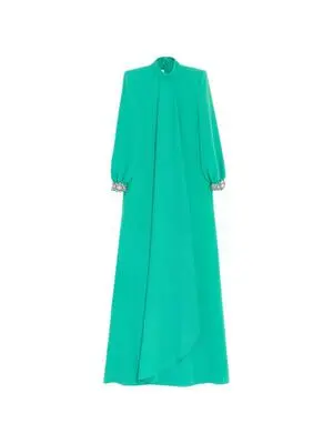 Valentino Garavani Embroidered Couture Cady Long Dress - Green
