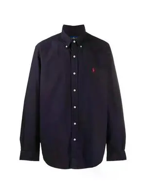 Polo Ralph Lauren Button-down Embroidered-logo Shirt - Blue