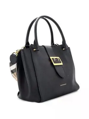 Burberry Buckle Leather Medium Tote Bag