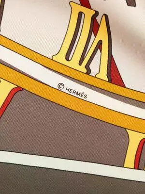 Hermès 2002 Mecanique Du Temps Silk Scarf 90 Scarves