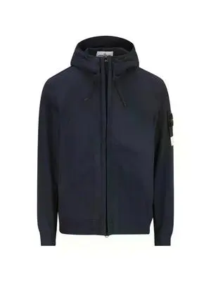 Stone Island Soft Shell-r Hooded Jacket - Blue