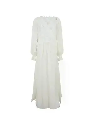Alberta Ferretti Sangallo Lace Long Day Dress