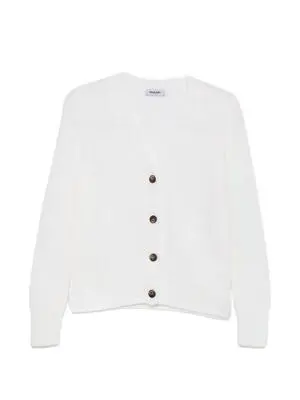 BASE V-neck Cardigan - White