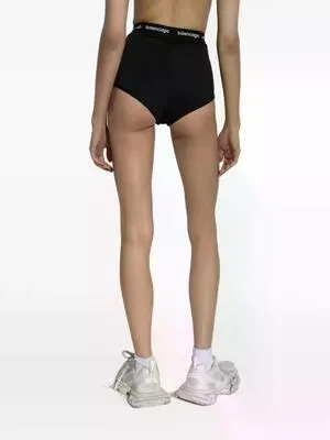 Balenciaga Logo-print High-waisted Mini Shorts
