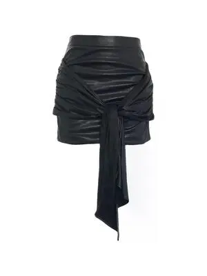 Elisabetta Franchi Ruched Tie-front Mini Skirt