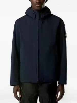 Stone Island Hooded Logo-patch Jacket