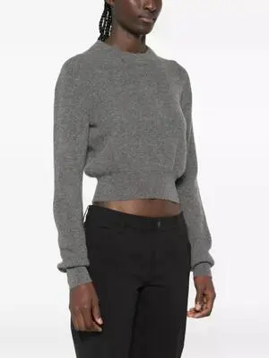 Malo Ribbed Knit Cropped Sweater