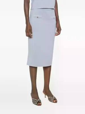 Tory Burch Scalloped Wool Skirt