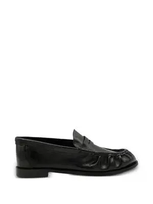 Rag & Bone Lexi Ruched Leather Loafers - Black