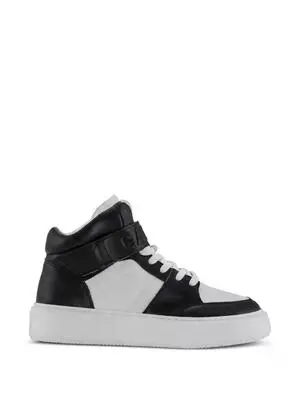 GANNI Sporty Logo-strap High-top Sneakers - Black