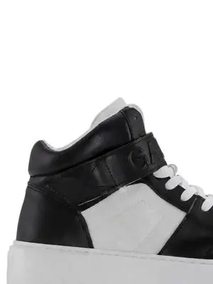 GANNI Sporty Logo-strap High-top Sneakers
