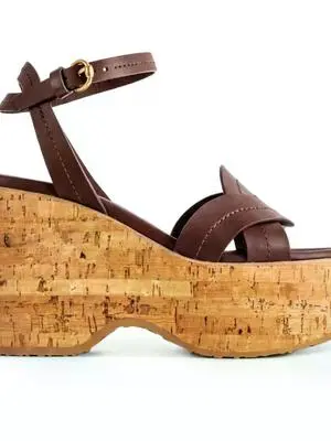 GIANVITO ROSSI Cork Platform Sandals