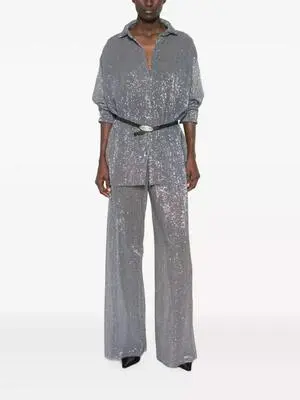 L'IDEE La Musique Sequin-embellished Shirt