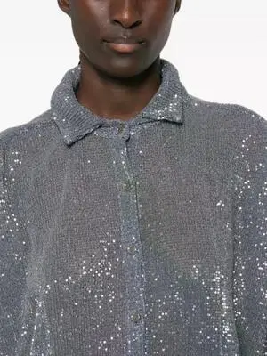 L'IDEE La Musique Sequin-embellished Shirt