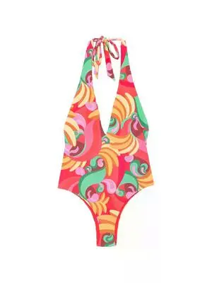 Farm Rio Halterneck Swimsuit - Red