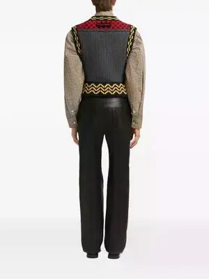 Marni Leather Trousers With Studded Front