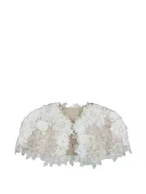 GEMY MAALOUF Floral-lace Bolero - White