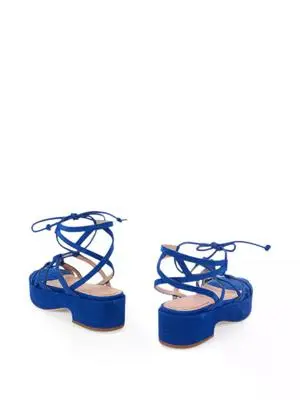 Alberta Ferretti Crisscross-strap Platform Sandals