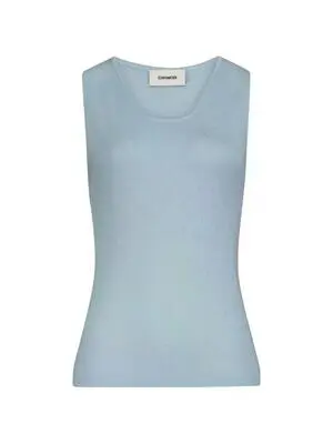 CHAMOIS FOU Scoop-neck Vest - Blue