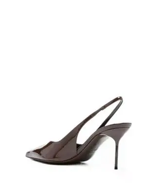 Paris Texas Lidia Patent-leather Slingback Pumps - Brown