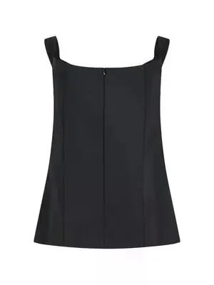 RÓHE V-neck Side-slit Top