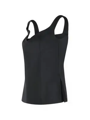 RÓHE V-neck Side-slit Top