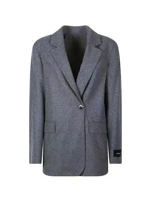 Pinko Single-breasted Notched-lapels Jacket - Grey