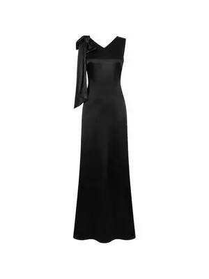MAISON MARGIELA V-neck Maxi Dress With Bow Detail