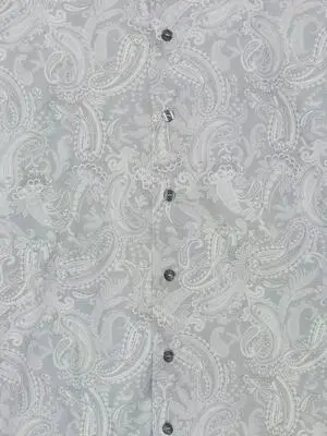 Etro Paisley-print Long-sleeve Shirt - Grey