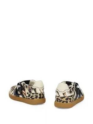 GANNI Animal-print Buckle Ballet Flats
