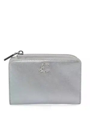 COCCINELLE Metallic-effect Logo-plaque Wallet - Silver