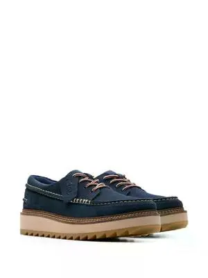 Clarks Suede Derby Shoes - Blue
