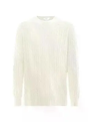 Malo Cable-knit Crew-neck Sweatshirt - Neutrals