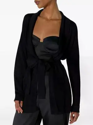 Elisabetta Franchi Viscose Yarn Cardigan With Shawl Collar