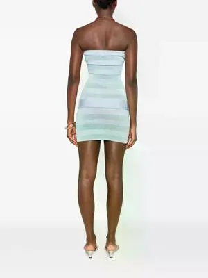 ASTA RESORT Cora Striped Belted Mini Dress
