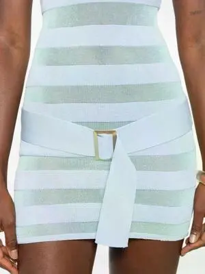 ASTA RESORT Cora Striped Belted Mini Dress