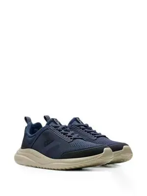Clarks Navy Panelled Sneakers - Blue