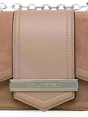 Karl Lagerfeld Suede Leather Shoulder Bag