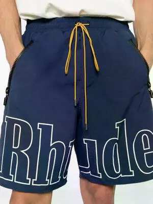 Rhude Logo-print Drawstring Shorts