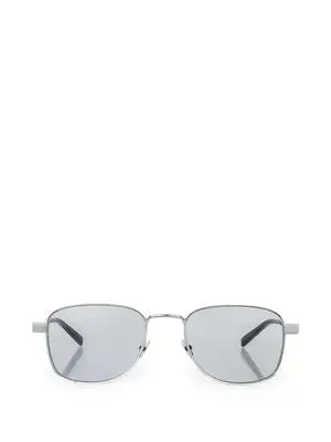 Saint Laurent Rectangle-frame Sunglasses - Silver